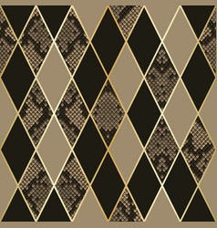 Snakeskin reptile geometric seamless pattern Vector Image
