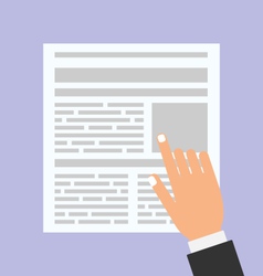 Businessman Reading Newspaper Royalty Free Vector Image