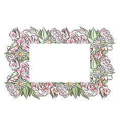 Delicate frame with roses Royalty Free Vector Image