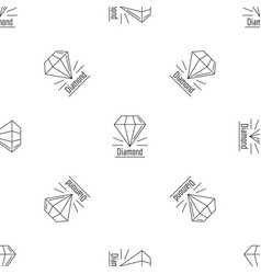 Seamless white pattern from diamond cutting Vector Image
