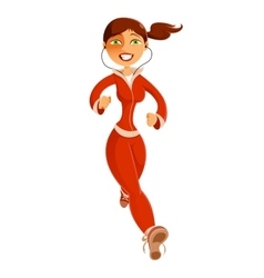 Three silhouettes of running women Royalty Free Vector Image