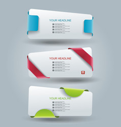 Web panel widget design for online services Vector Image