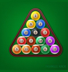 Diamond pool ball racks on Royalty Free Vector Image