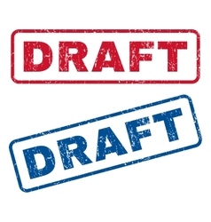 Draft text rubber stamp Royalty Free Vector Image