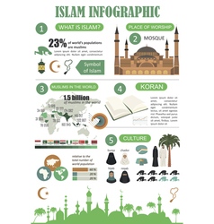Islam infographic muslim culture Royalty Free Vector Image