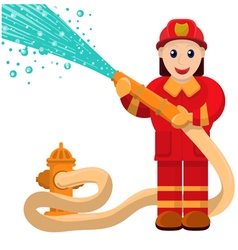 Cute fireman cartoon Royalty Free Vector Image