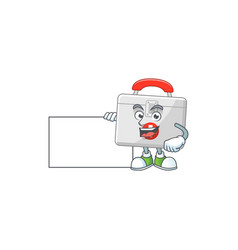 Funny first aid kit cartoon character design Vector Image