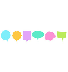 Speech bubbles set inverted rectangle distorted Vector Image