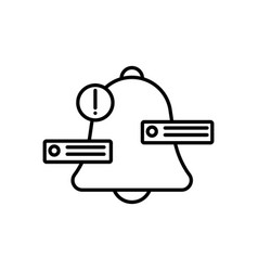 Chat alert icon warning Royalty Free Vector Image