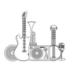 Music cartoon doodle Royalty Free Vector Image
