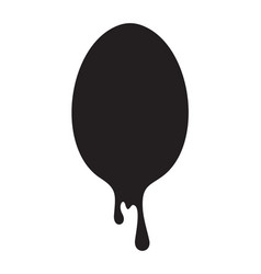 Black dripping oil stain liquid drips or paint Vector Image