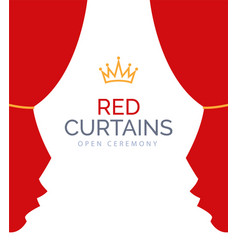 Luxury red curtain on white background Royalty Free Vector