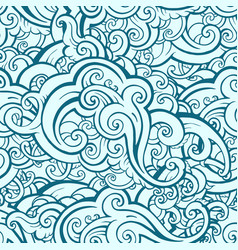Sea waves seamless pattern Royalty Free Vector Image