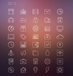 Thin Icon Set 5 Royalty Free Vector Image - VectorStock