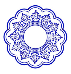 Blue and white round design Royalty Free Vector Image