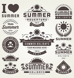 Retro summer design elements Royalty Free Vector Image