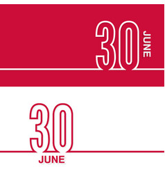 Red june tags Royalty Free Vector Image - VectorStock