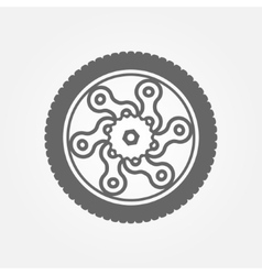 Motorcycle wheel icons Royalty Free Vector Image