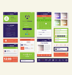 Mobile apps user interface with material design Vector Image