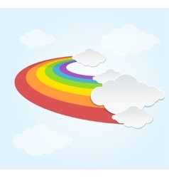 Rainbow and cloud in the sky Royalty Free Vector Image