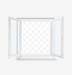 Open window template view Royalty Free Vector Image