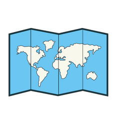 Map of North America continent with animals Vector Image