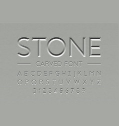 Carved font design Royalty Free Vector Image - VectorStock
