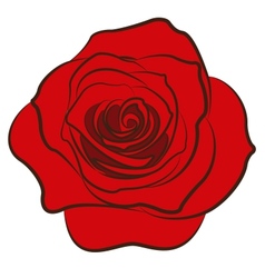 Rose hart flower red cartoon 02 Royalty Free Vector Image