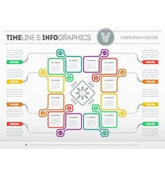 Web template for vertical diagram or chart Vector Image