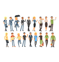 Business team set Royalty Free Vector Image - VectorStock