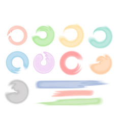 Colorful watercolor brush strokes Royalty Free Vector Image