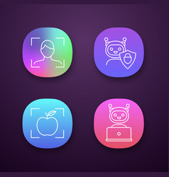 Object detection app app icon Royalty Free Vector Image