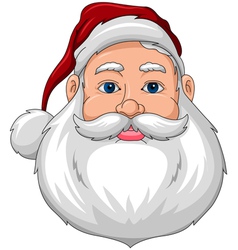 Angry santa claus face side view Royalty Free Vector Image