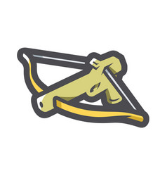 Insignia with crossbow Royalty Free Vector Image