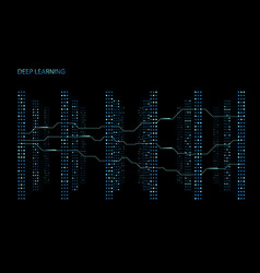 3d neural network with six layers Royalty Free Vector Image