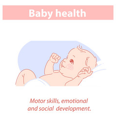 Logotype mother with newborn baby on hands Vector Image