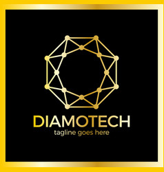 Diamond tech logo Royalty Free Vector Image - VectorStock