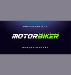 Racing font aggressive and stylish lettering Vector Image