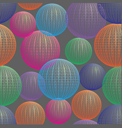 Decorative colored openwork spheres Royalty Free Vector