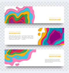 Modern web banner color abstract template Vector Image