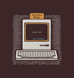 Personal computers evolution cartoon set Vector Image