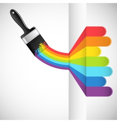 Rainbow brush Royalty Free Vector Image - VectorStock
