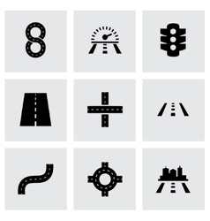 Road icon set Royalty Free Vector Image - VectorStock