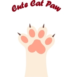 Cat and dog paw print with claws Royalty Free Vector Image