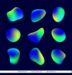 Organic flowing liquid shapes isolated on white Vector Image