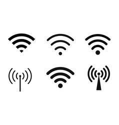 Orange wifi icon wireless symbol on isolated Vector Image