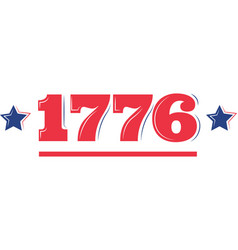 1776 independence day brand Royalty Free Vector Image