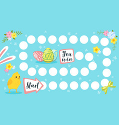 Easter board game template Royalty Free Vector Image