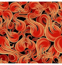 Abstract ring fire flame on black background Vector Image