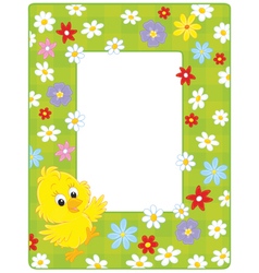 Border with a chick Royalty Free Vector Image - VectorStock